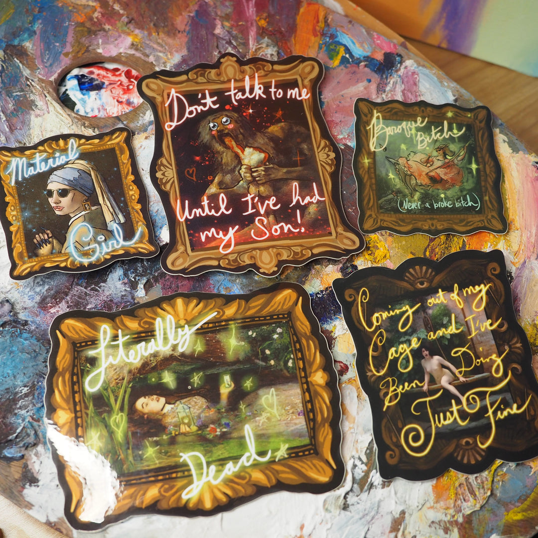 GALLERY STICKER PACK- 5 vinyl stickers – Hanna Lemoine Fine Art